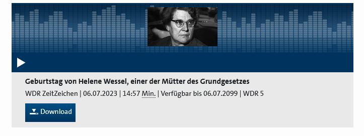Helene Wessel als Parlamentarierin: Barbara von Hindenburg im WDR ...